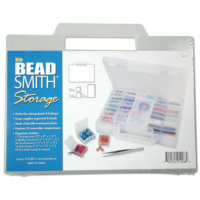 the BeadSmith Bead Organizer Carry Case 55 Piece Set